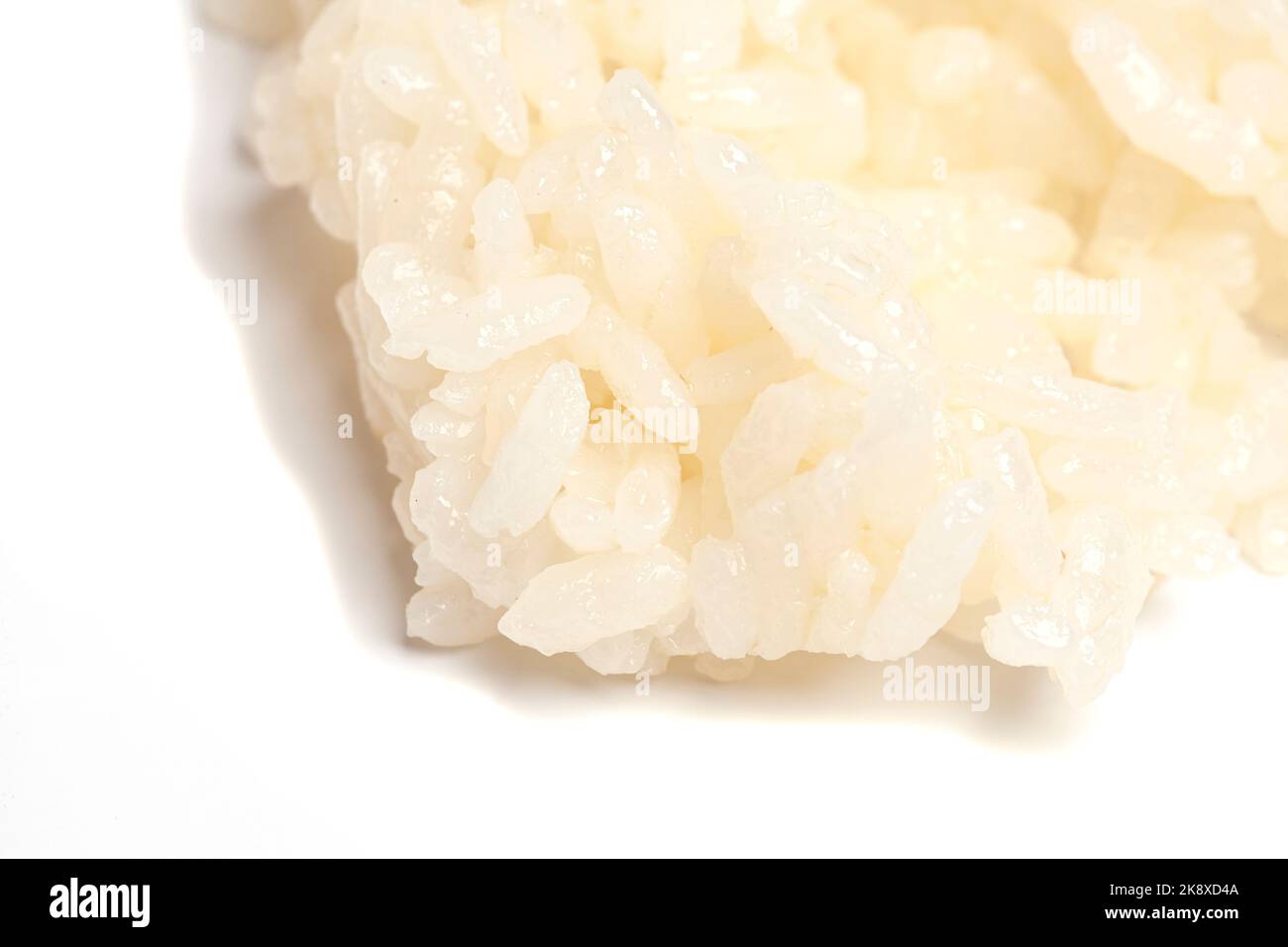 boiled rice isolated on white background Stock Photo - Alamy