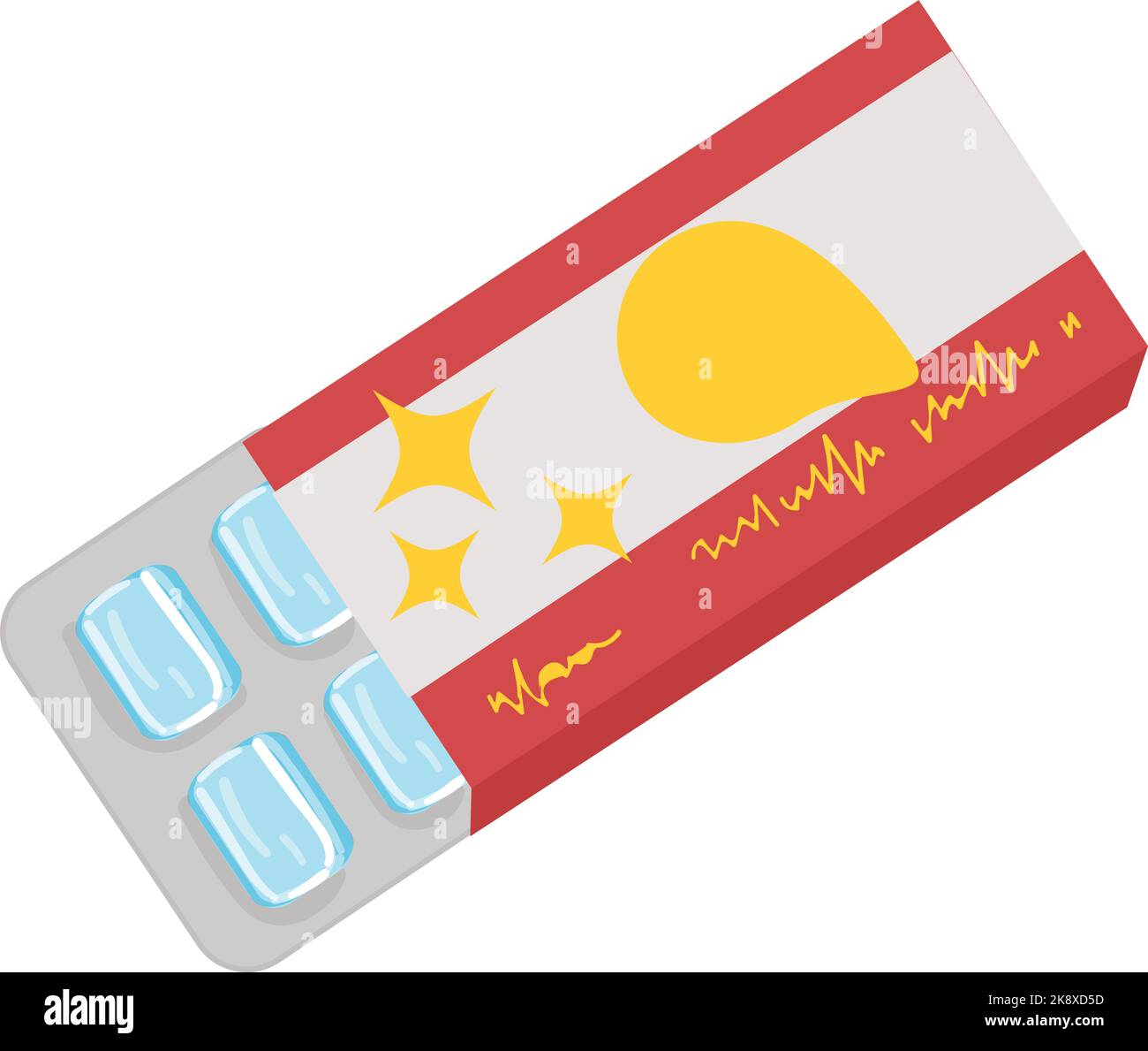 Bubble gum icon cartoon vector. Stick package Stock Vector Image & Art ...