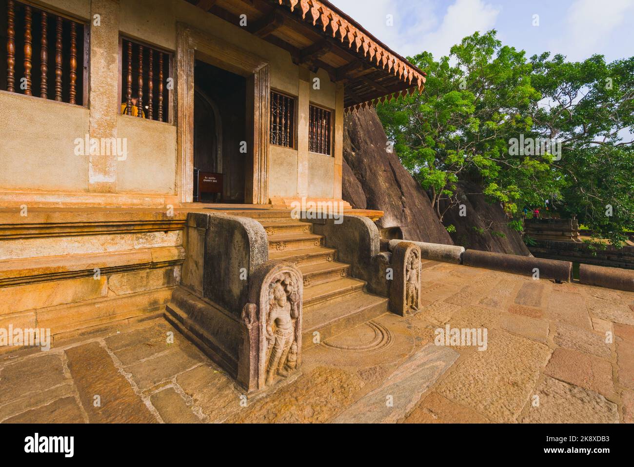 Entrance to the Isurumuniya rock temple in Anuradhapura, Sri Lanka ...