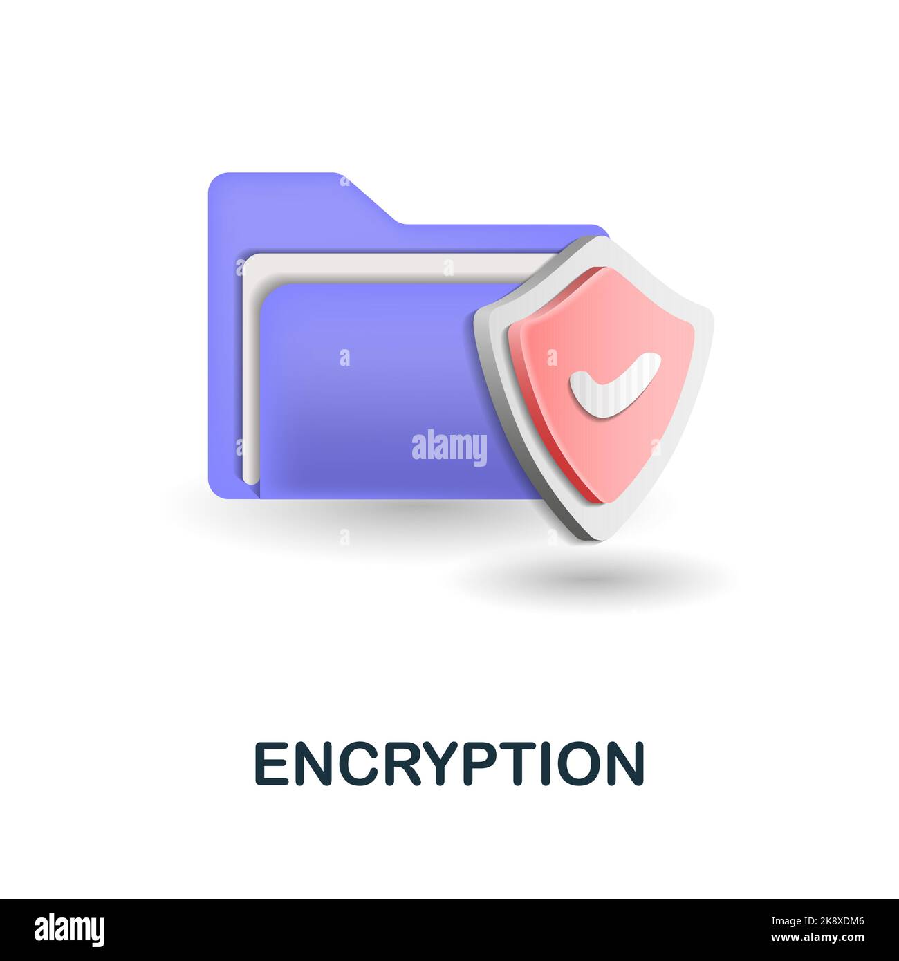 Encryption icon. 3d illustration from fintech collection. Creative Encryption 3d icon for web ...