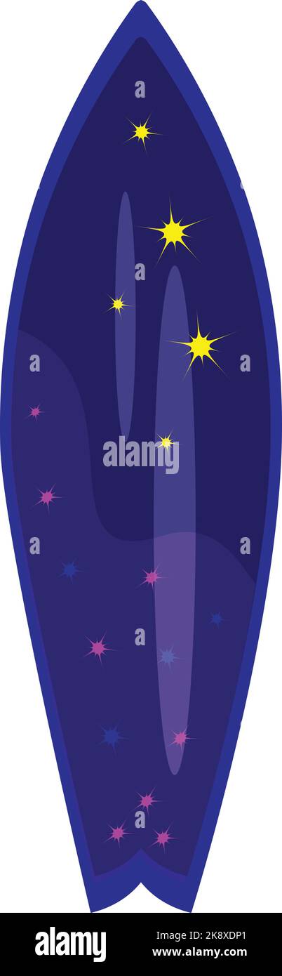 Blue sky surfboard icon cartoon vector. Surf board Stock Vector Image ...