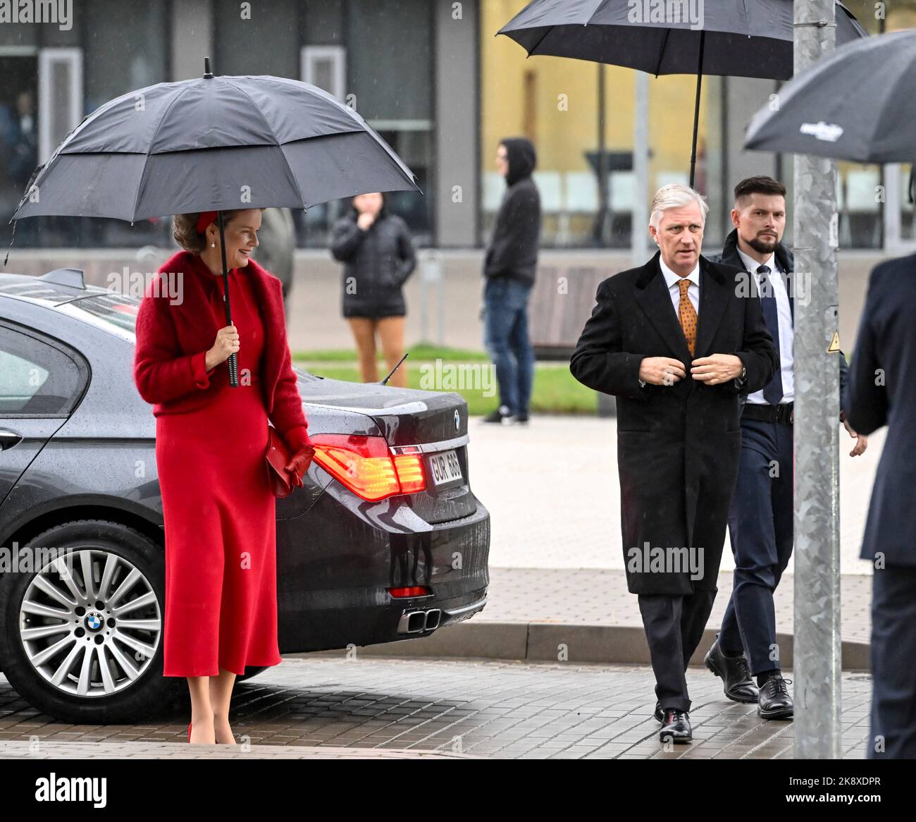 Vilnius, Lithuania. 25th Oct, 2022. Queen Mathilde of Belgium and King ...