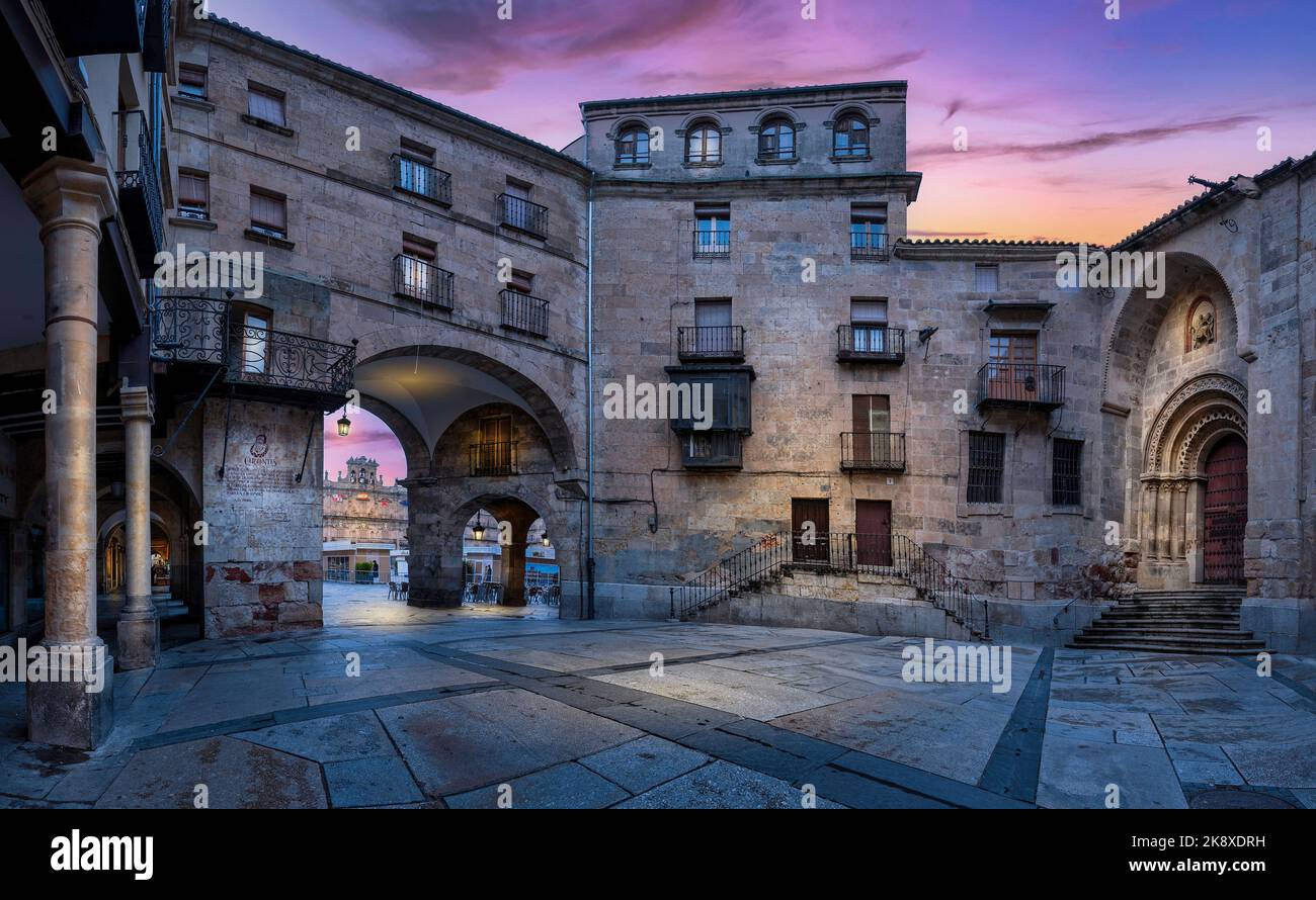Plaza del Chorrillo at Salamanca, Castile and Leon, Spain Stock Photo ...