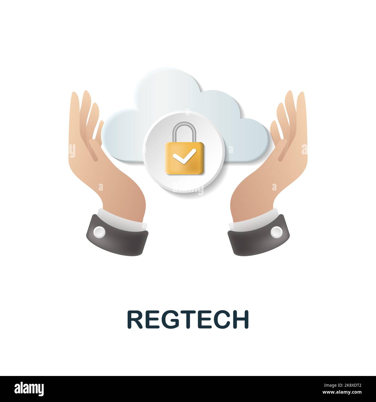 Regtech icon. 3d illustration from fintech collection. Creative Regtech ...