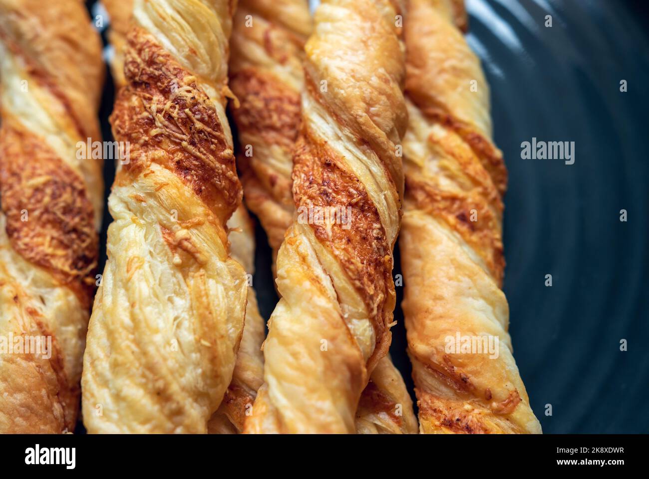 freshly baked, crispy, puff pastry sticks. Perfect for a party Stock ...