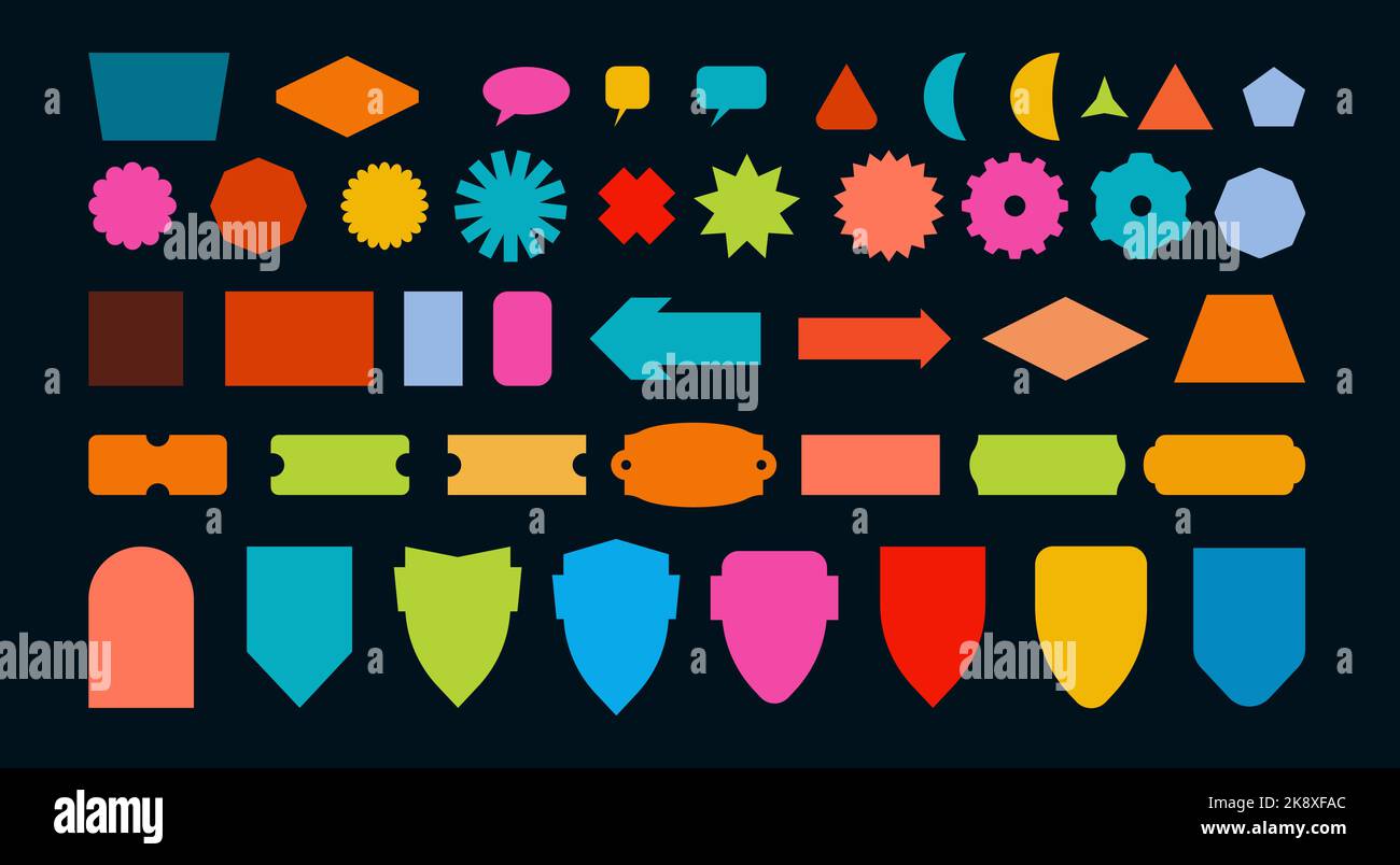 Vector sticker in geometric shapes. Retro Patch Stock Vector Image ...