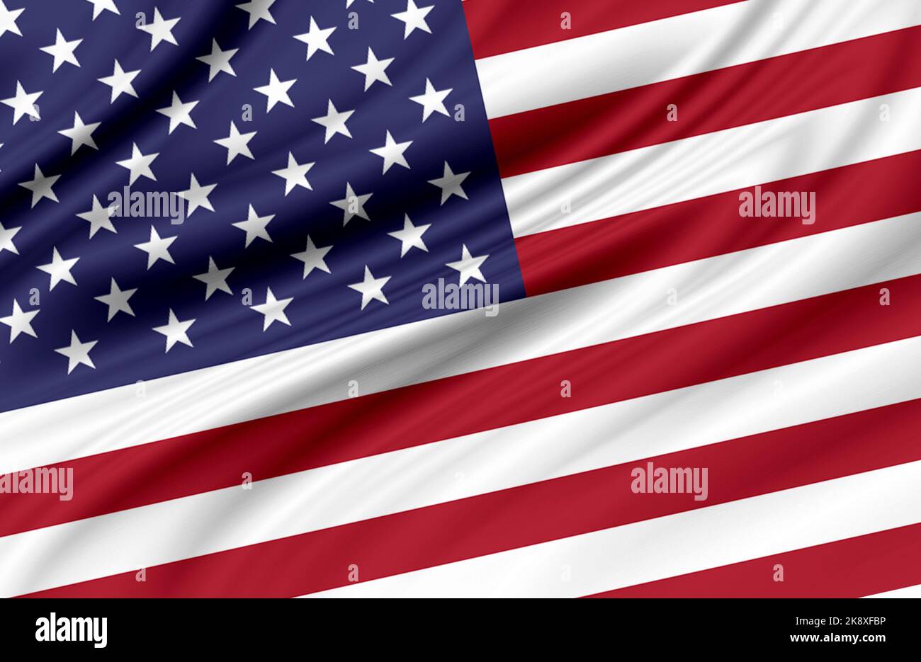 Beautifully waving star and striped American flag Stock Photo - Alamy