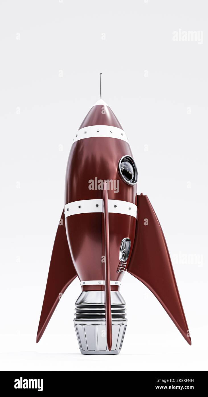 space rocket isolated on white background 3d illustration Stock Photo ...