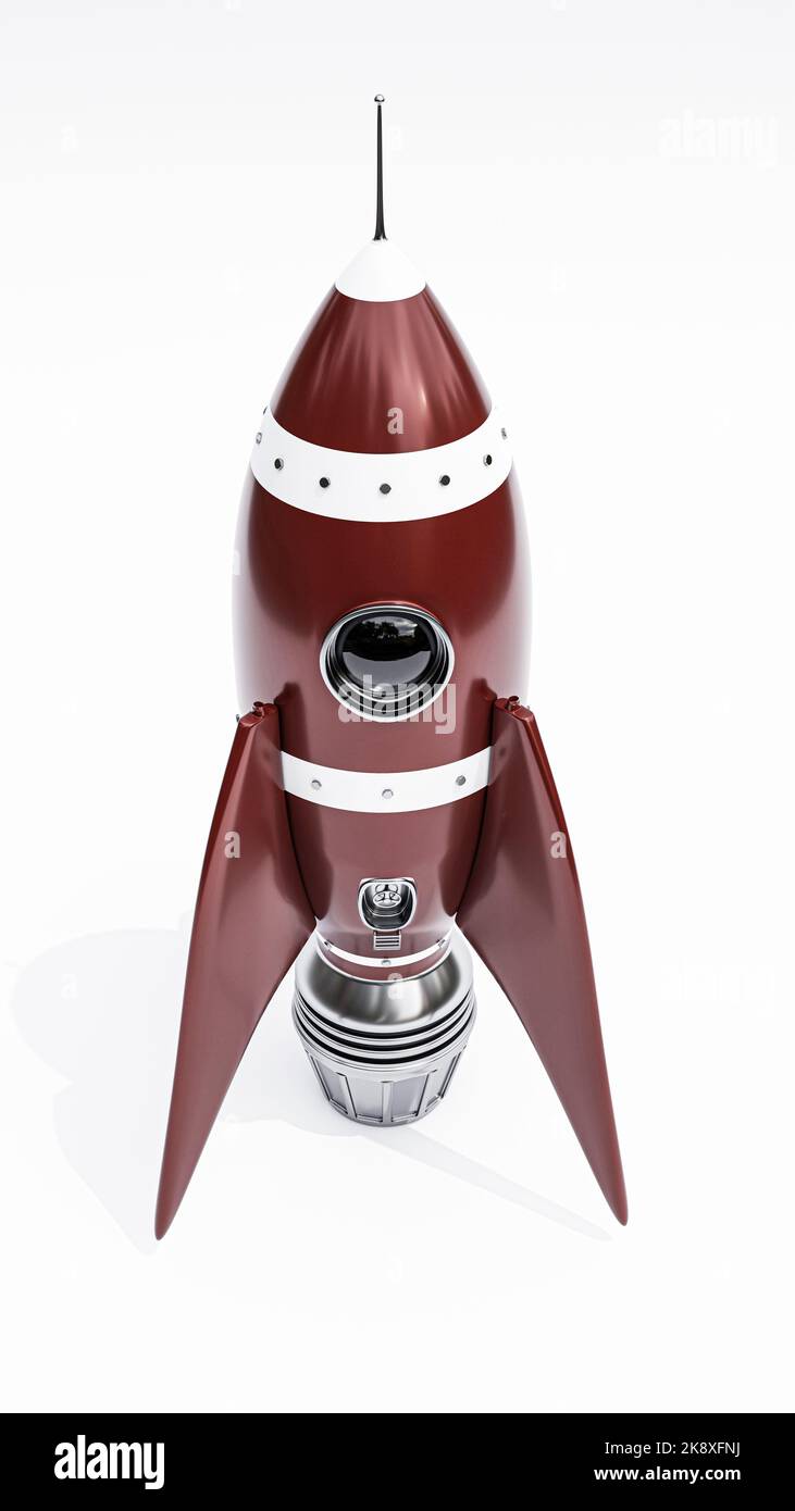 space rocket isolated on white background 3d illustration Stock Photo ...