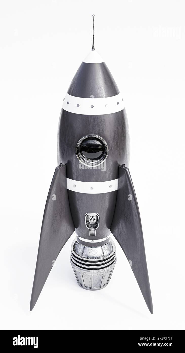 space rocket isolated on white background 3d illustration Stock Photo ...