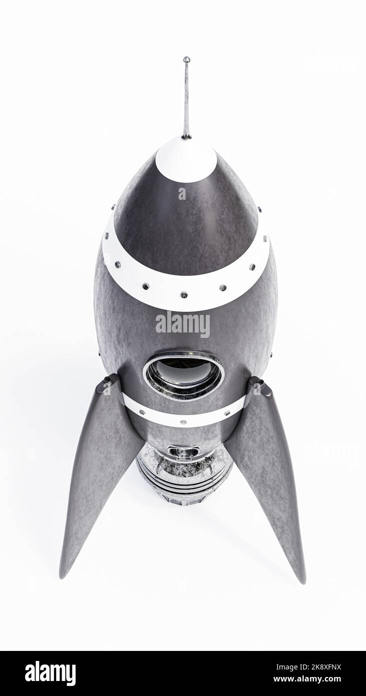 space rocket isolated on white background 3d illustration Stock Photo ...