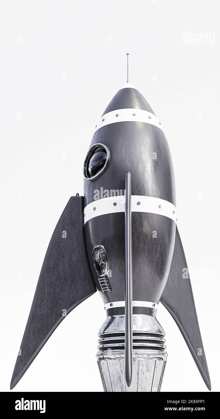 space rocket isolated on white background 3d illustration Stock Photo ...