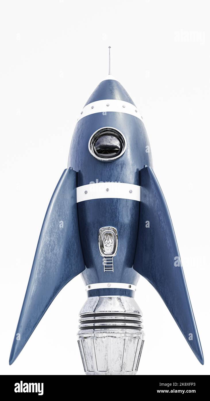 space rocket isolated on white background 3d illustration Stock Photo ...