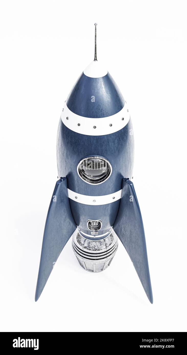 space rocket isolated on white background 3d illustration Stock Photo ...