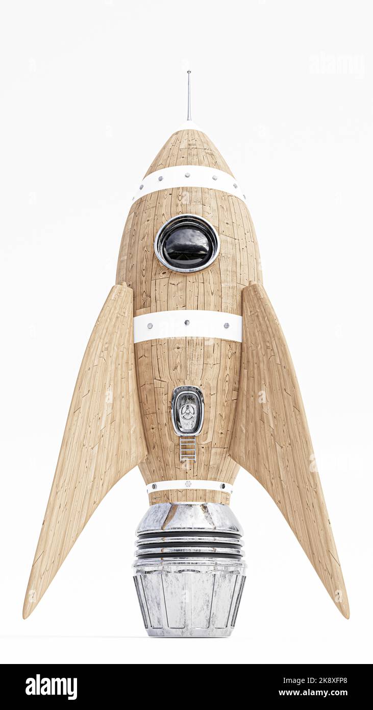 space rocket isolated on white background 3d illustration Stock Photo ...