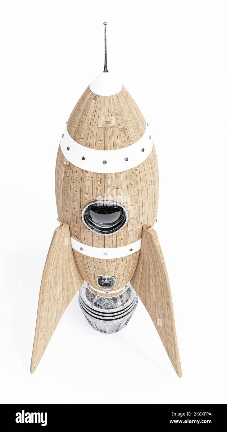 space rocket isolated on white background 3d illustration Stock Photo ...