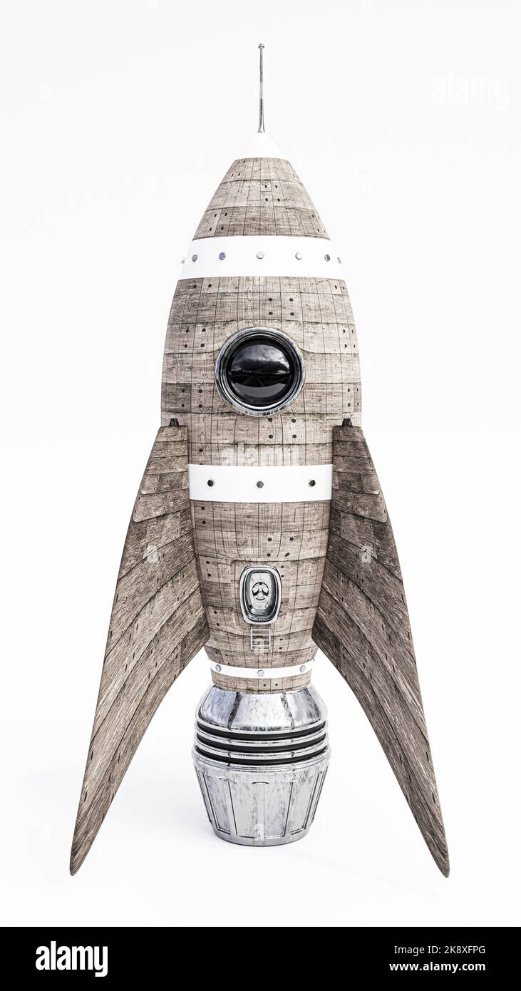 space rocket isolated on white background 3d illustration Stock Photo ...