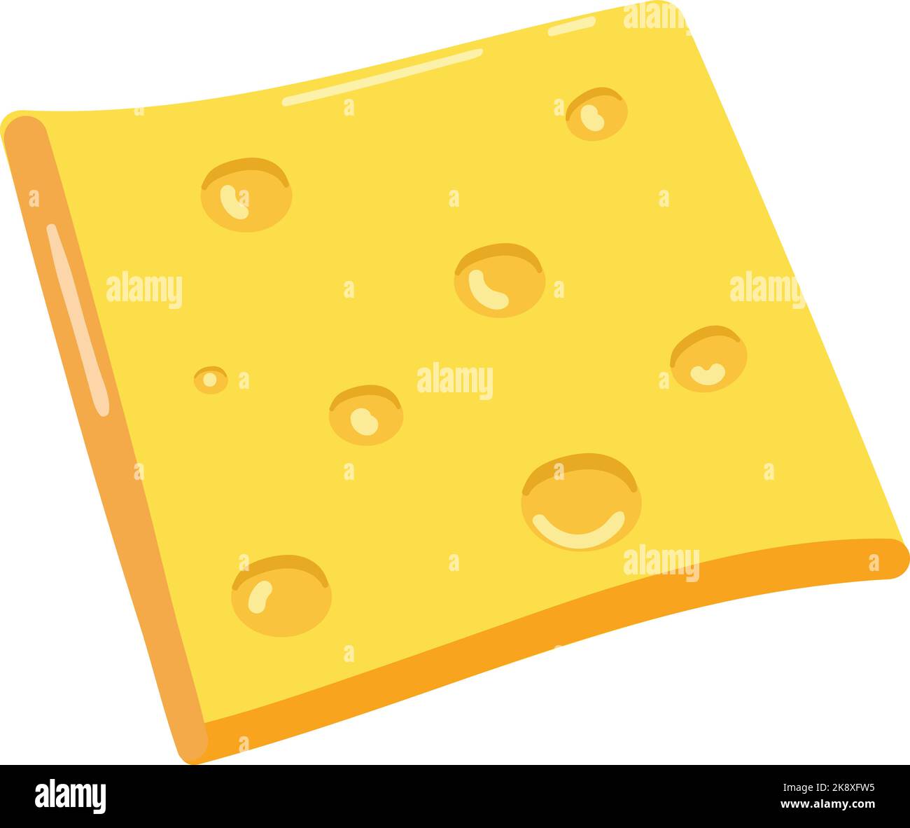 Cheese slice icon cartoon vector. Burger bun Stock Vector Image & Art ...
