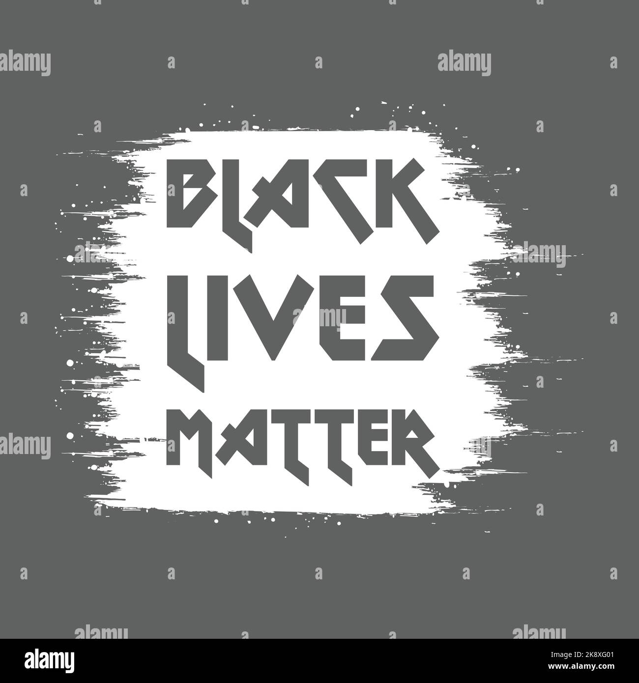 Black Lives Matter. Protest Banner about Human Right of Black People in ...