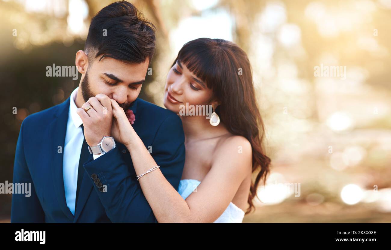 Ill love and cherish her till death do us apart. a young couple ...