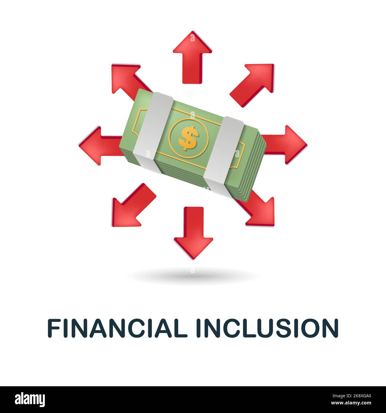 Financial Inclusion icon. 3d illustration from fintech collection ...