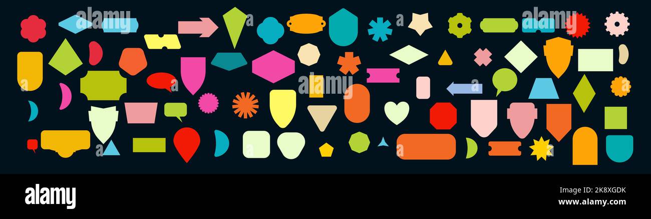 Vector sticker in geometric shapes. Retro Patch Stock Vector Image ...