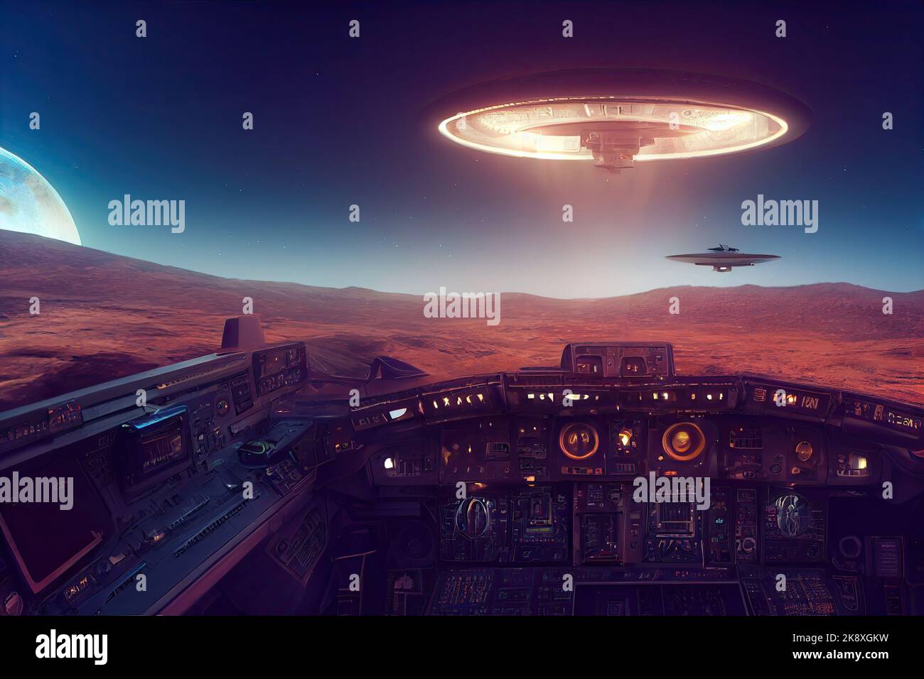 Alien Spaceship Cockpit