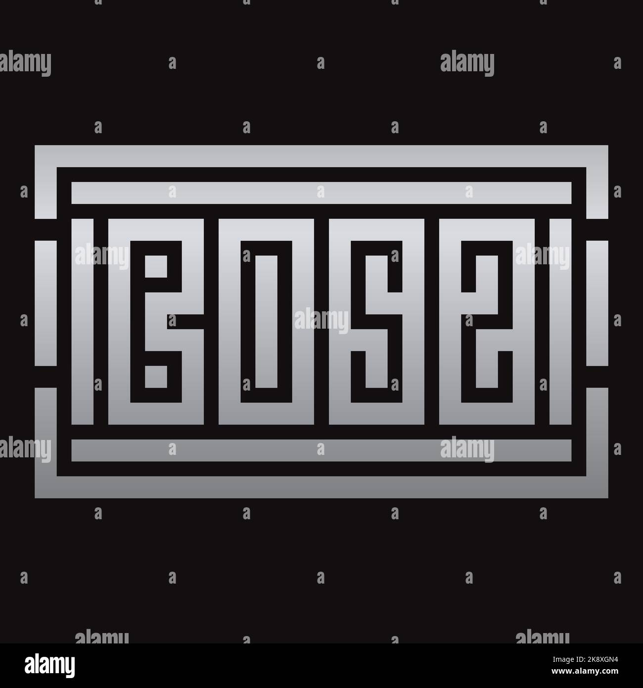 Boss Lettering Maze Typography Design Vector Illustration. Editable ...