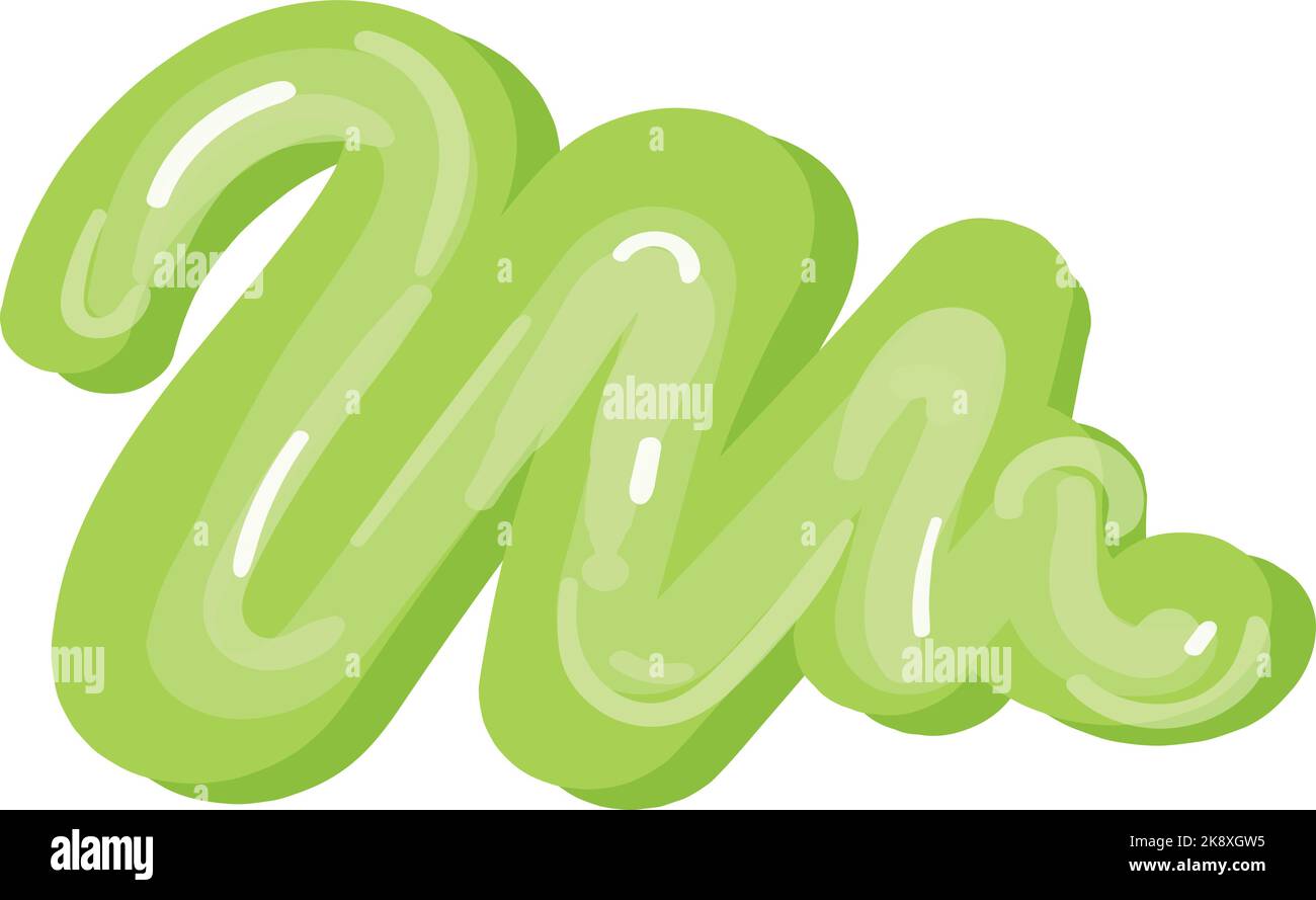 Green sauce icon cartoon vector. Burger bun Stock Vector Image & Art ...