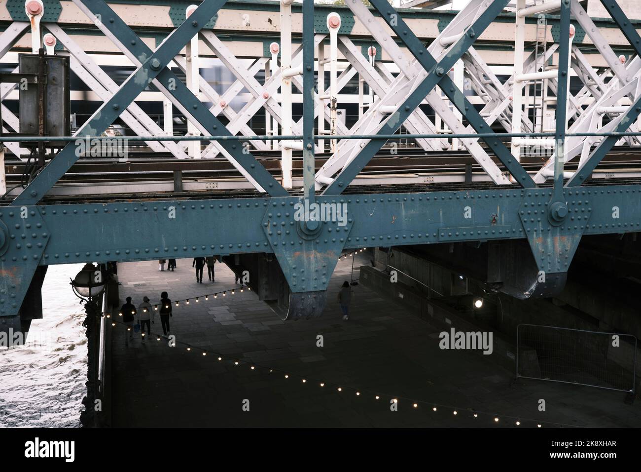 An architectural steel bridge over the river Stock Photo - Alamy