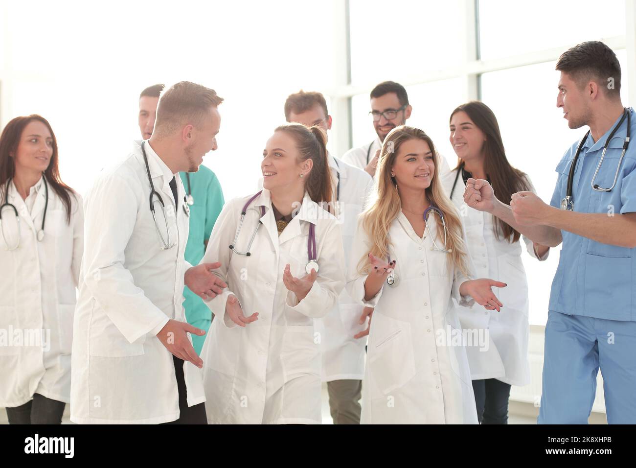 doctors of the medical center discussing important issues in the ...