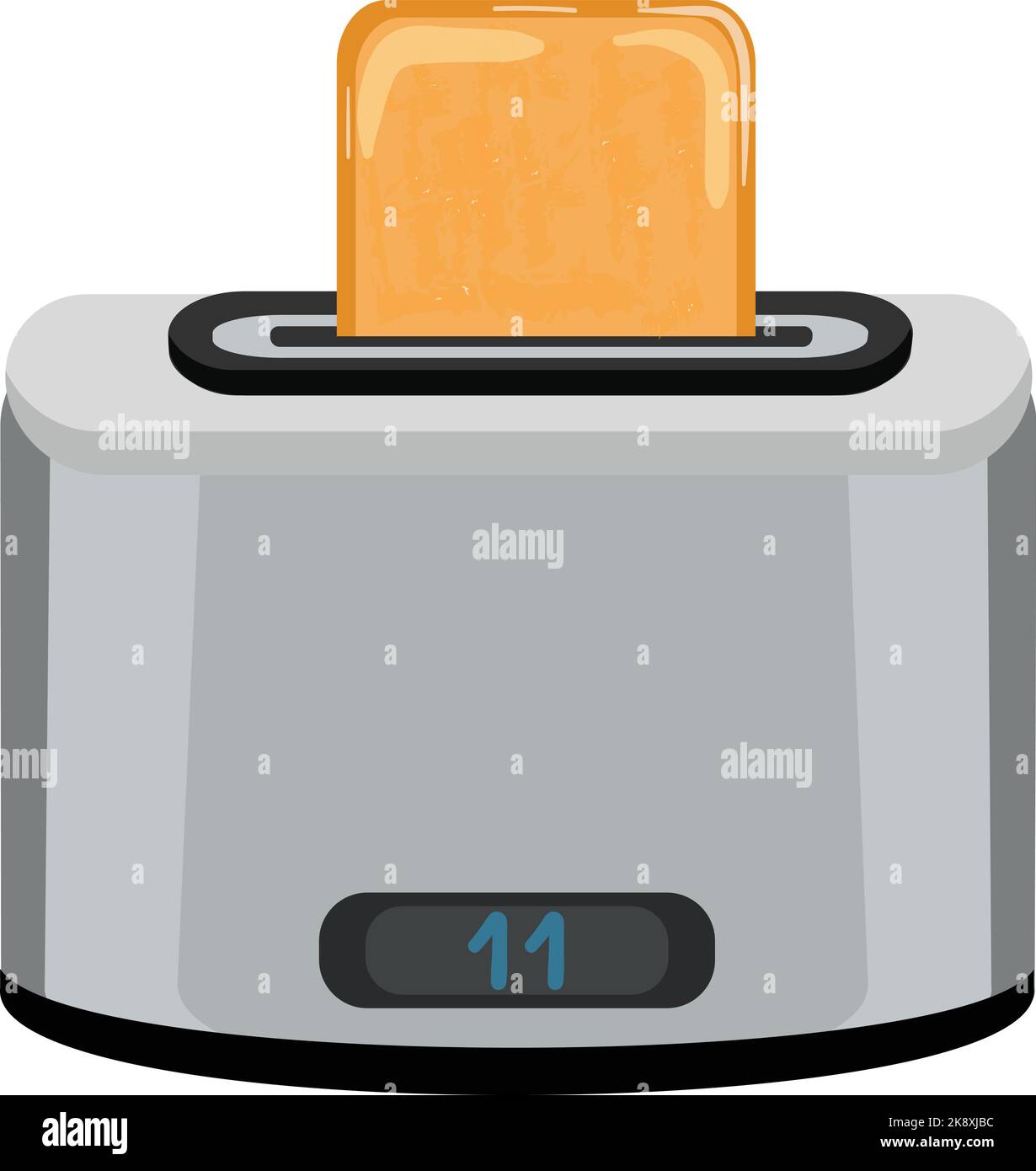 Digital toaster icon cartoon vector. Bread machine Stock Vector Image ...