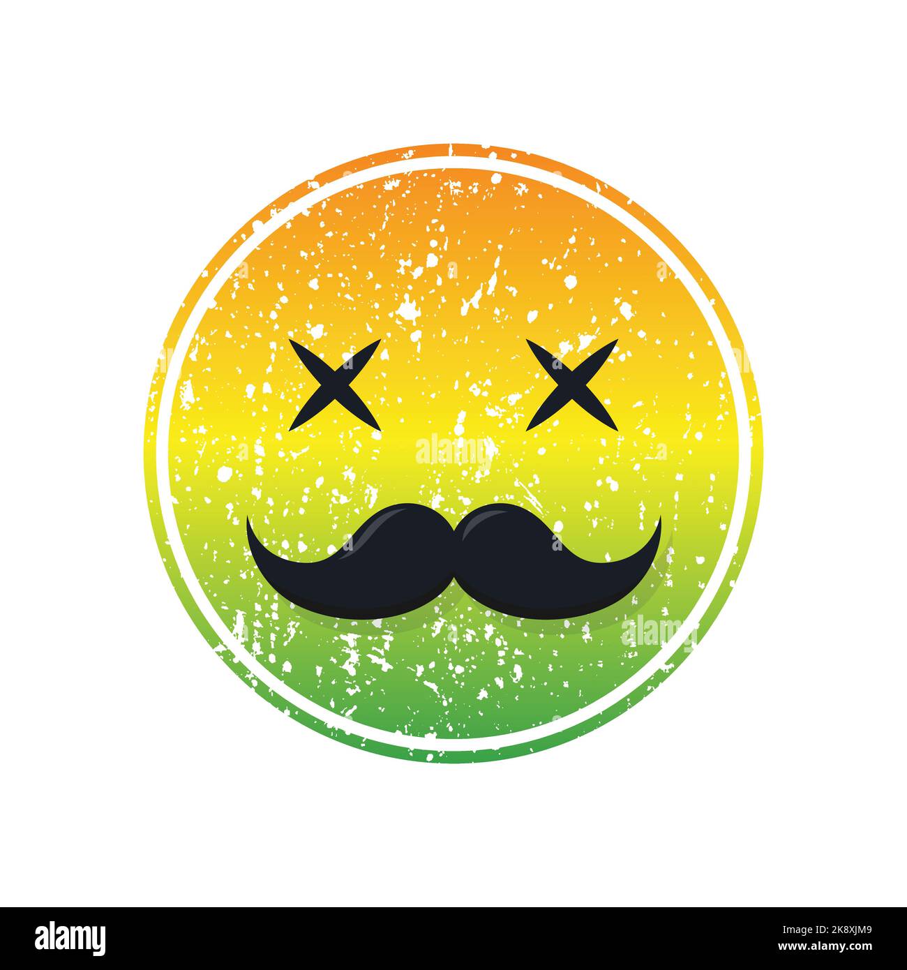 Funny emoji with gritty texture artwork design. EPS 10, Editable ...