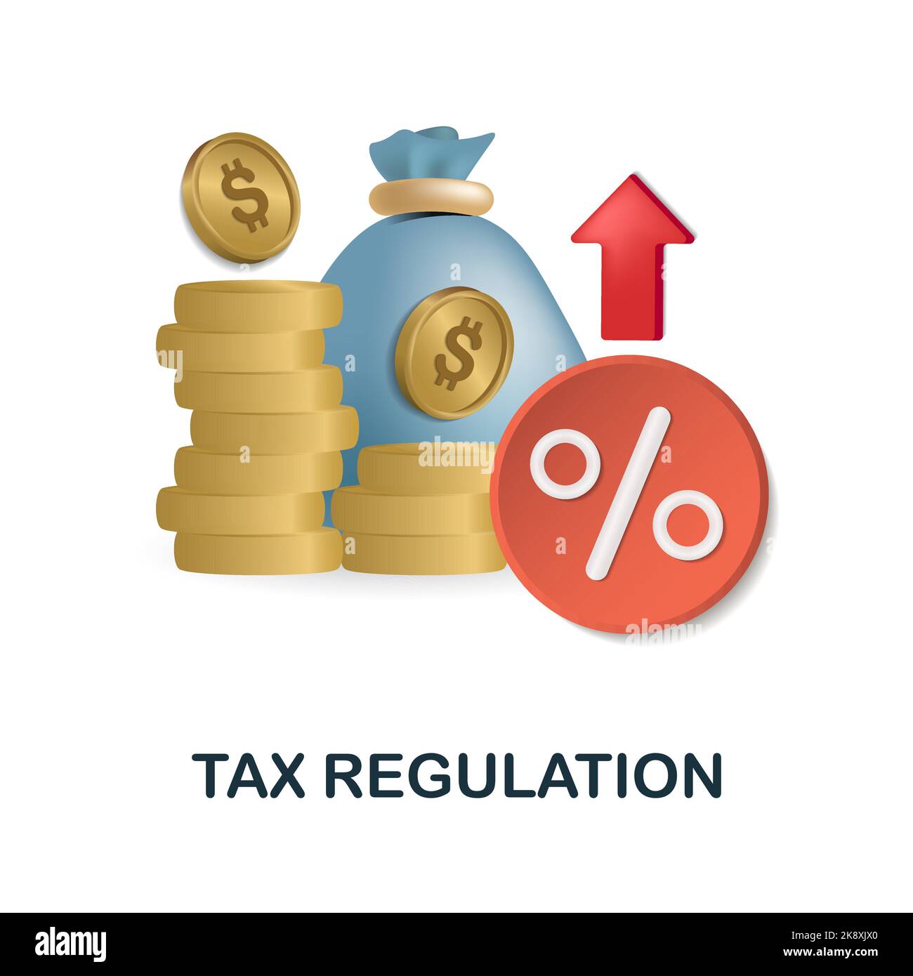 Tax Regulation icon. 3d illustration from fintech collection. Creative ...