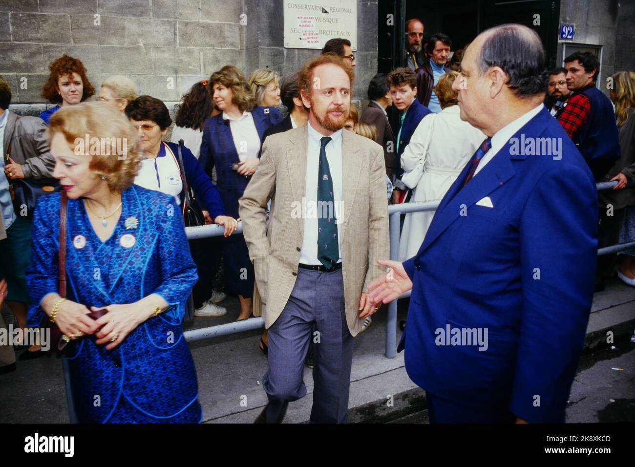 Raymond Barre at the Pole station on the occasion of the first round of ...