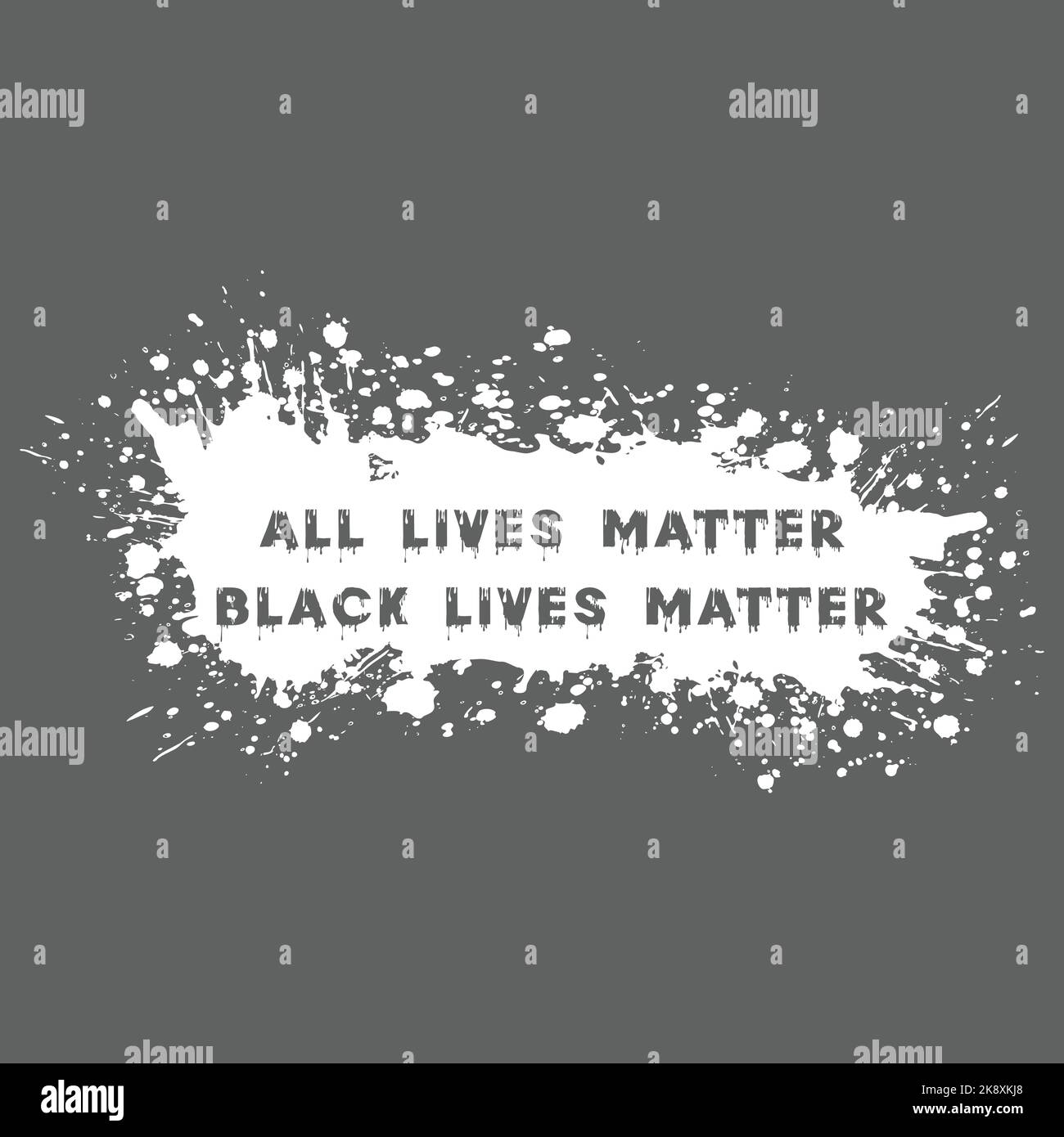 All lives matter, black lives matter typography text effect with paint ...