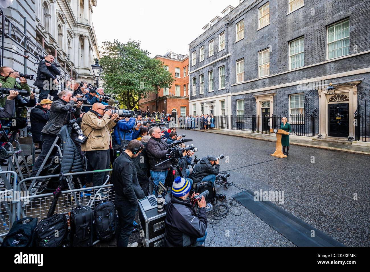 London, UK. 25th Oct, 2022. Liz Truss leaves Number 10 to see the King ... London, UK. 25th Oct, 2022. Liz Truss leaves Number 10 to see the King ...