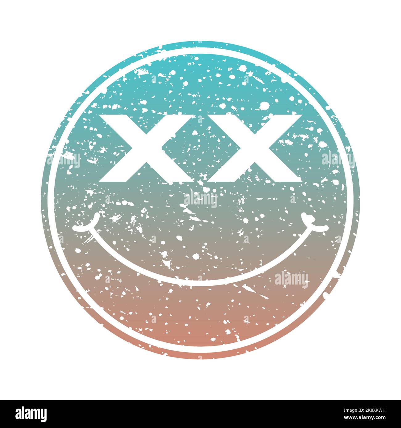Funny emoji with gritty texture artwork design. EPS 10, Editable ...