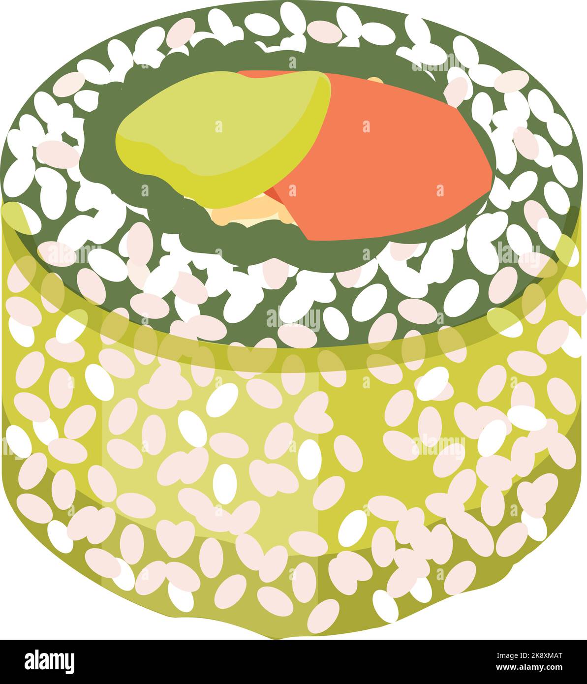 Sushi roll icon cartoon vector. Japanese food Stock Vector Image & Art ...