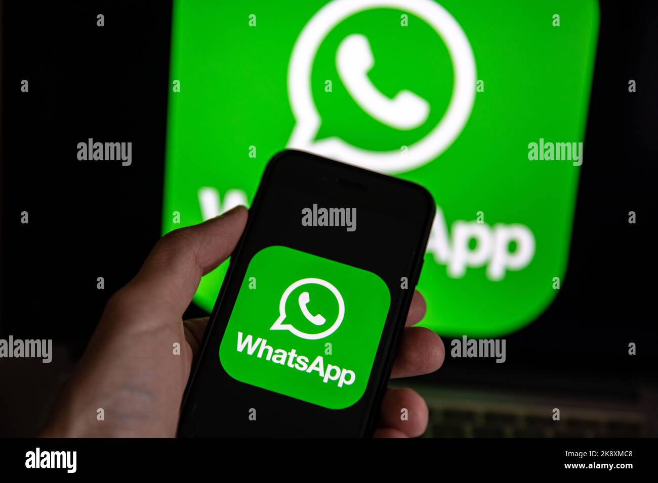 Turkey. 25th Oct, 2022. In this photo illustration, a WhatsApp logo ...