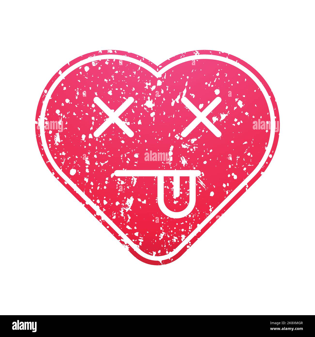 Funny emoji with gritty texture artwork design. EPS 10, Editable ...