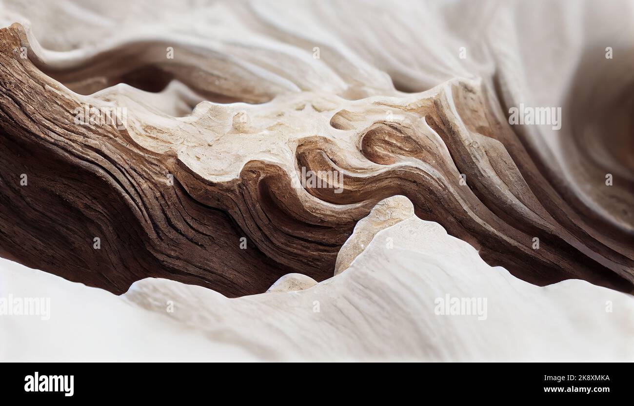 Organic background wallpaper backdrop of a finely carved, bright ...