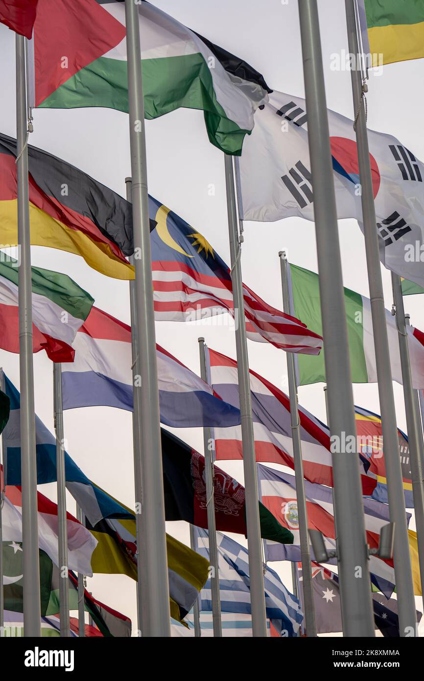 The Flag Plaza, displays 119 flags from countries with authorized ...