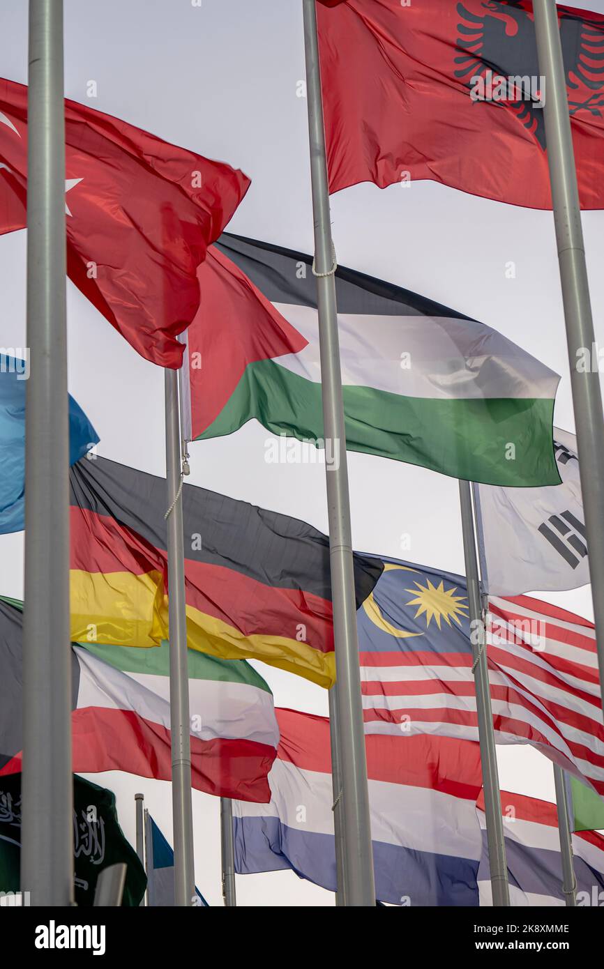 The Flag Plaza, displays 119 flags from countries with authorized ...