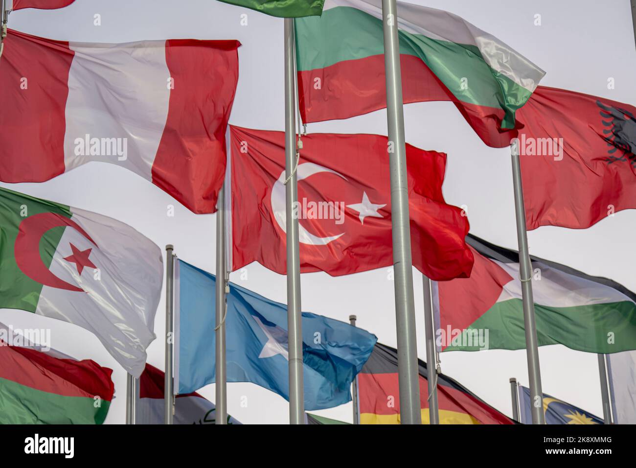 The Flag Plaza, displays 119 flags from countries with authorized ...
