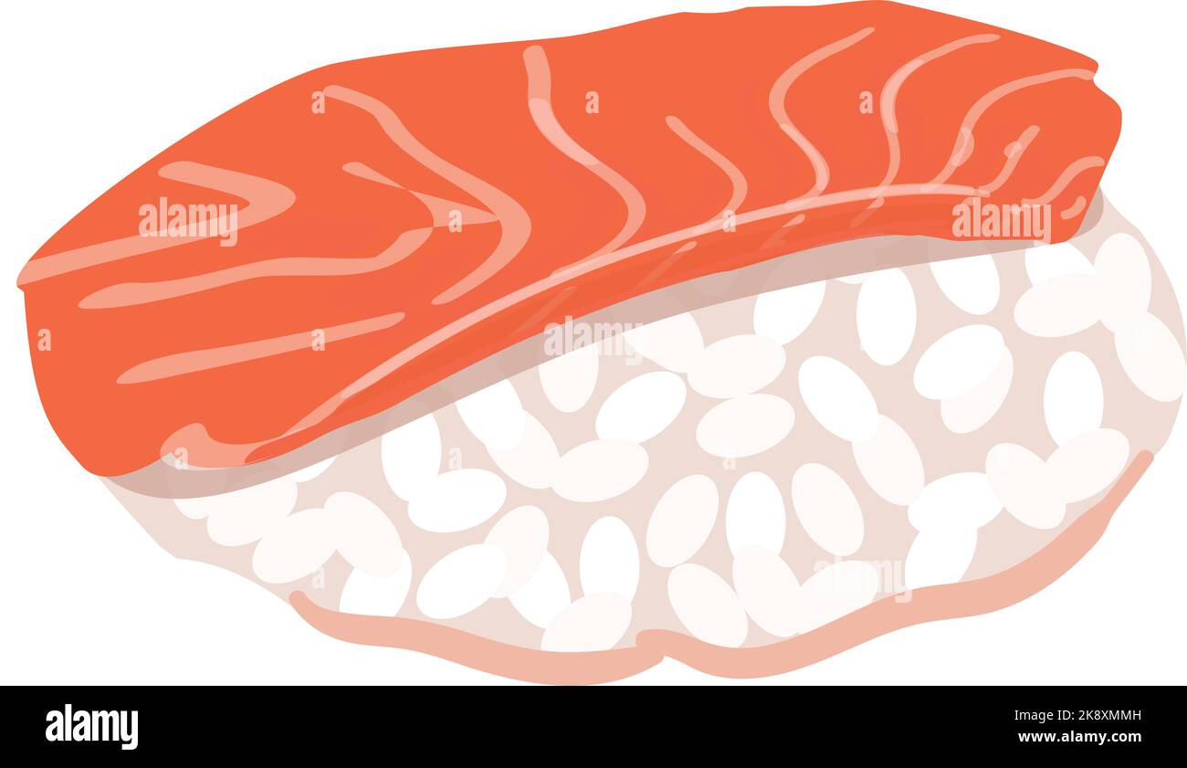 Sushi rice icon cartoon vector. Roll food Stock Vector Image & Art - Alamy