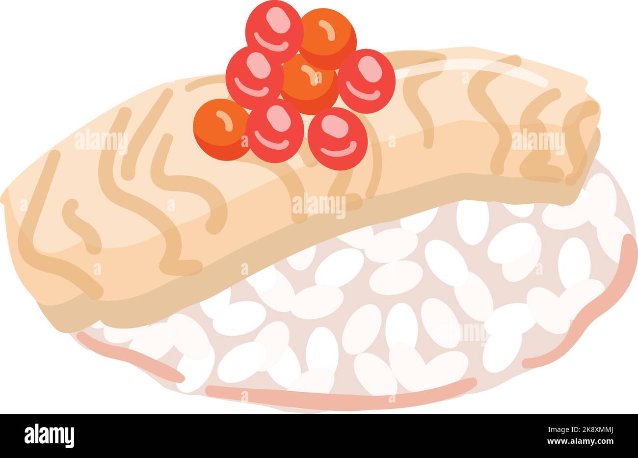 Rice sushi icon cartoon vector. Roll food Stock Vector Image & Art - Alamy