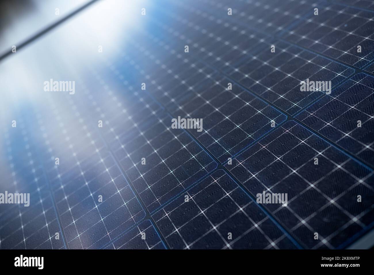Detail of solar panels. Renewable sources of electricity. Photovoltaic ...