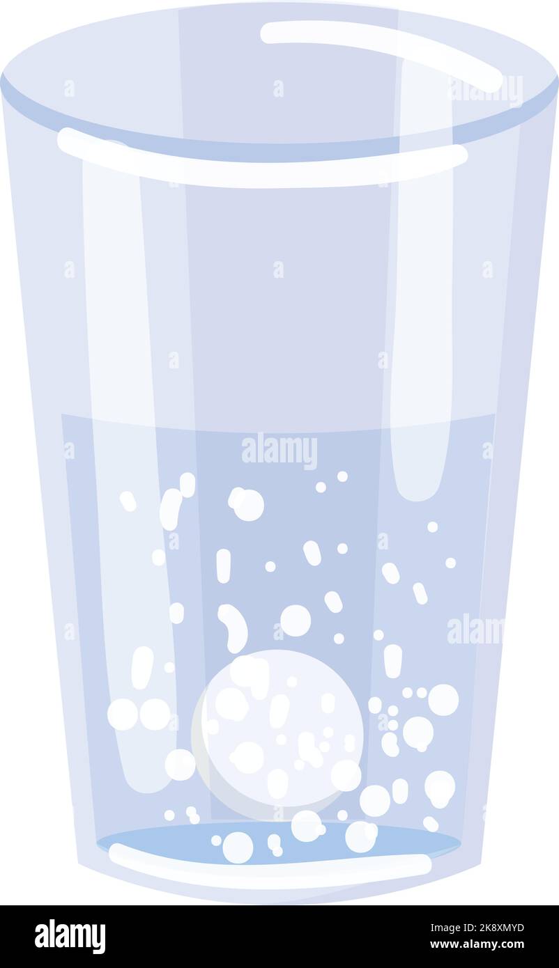 Aspirine water glass icon cartoon vector. Flu virus Stock Vector Image ...