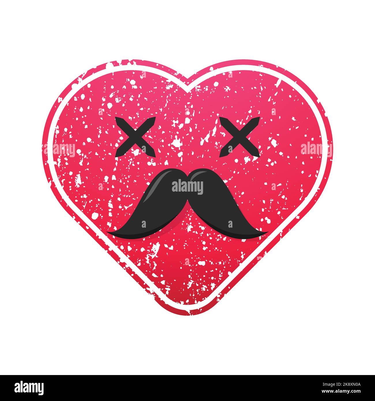 Funny emoji with gritty texture artwork design. EPS 10, Editable ...